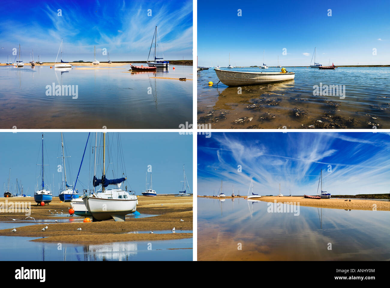 'Wells Next The Sea' Four Composite Images Of A British Seaside Coastal ...