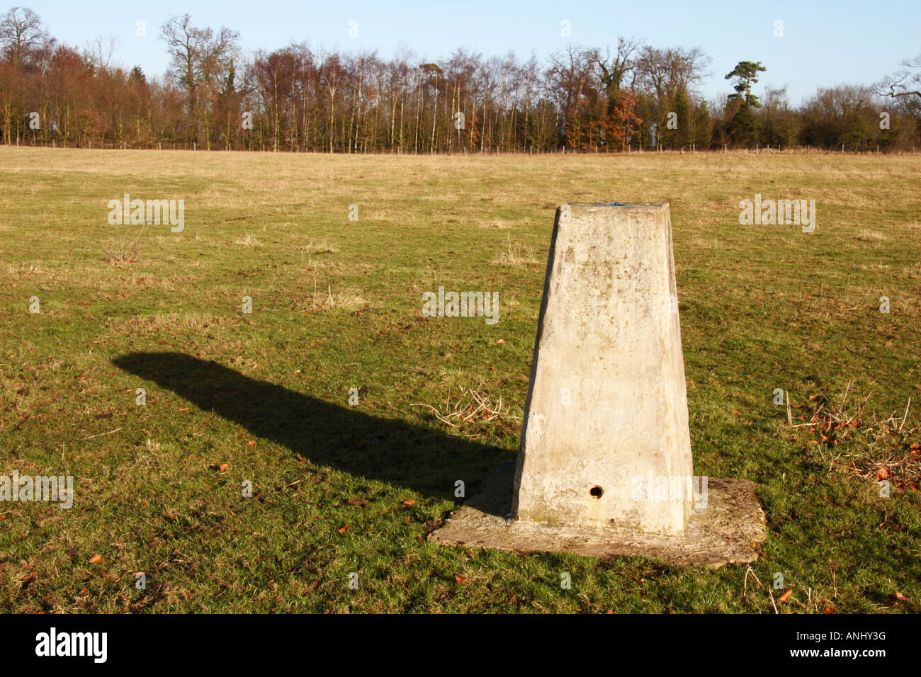 A Triangulation Point in Wandlebury countrypark near Cambridge, England ...