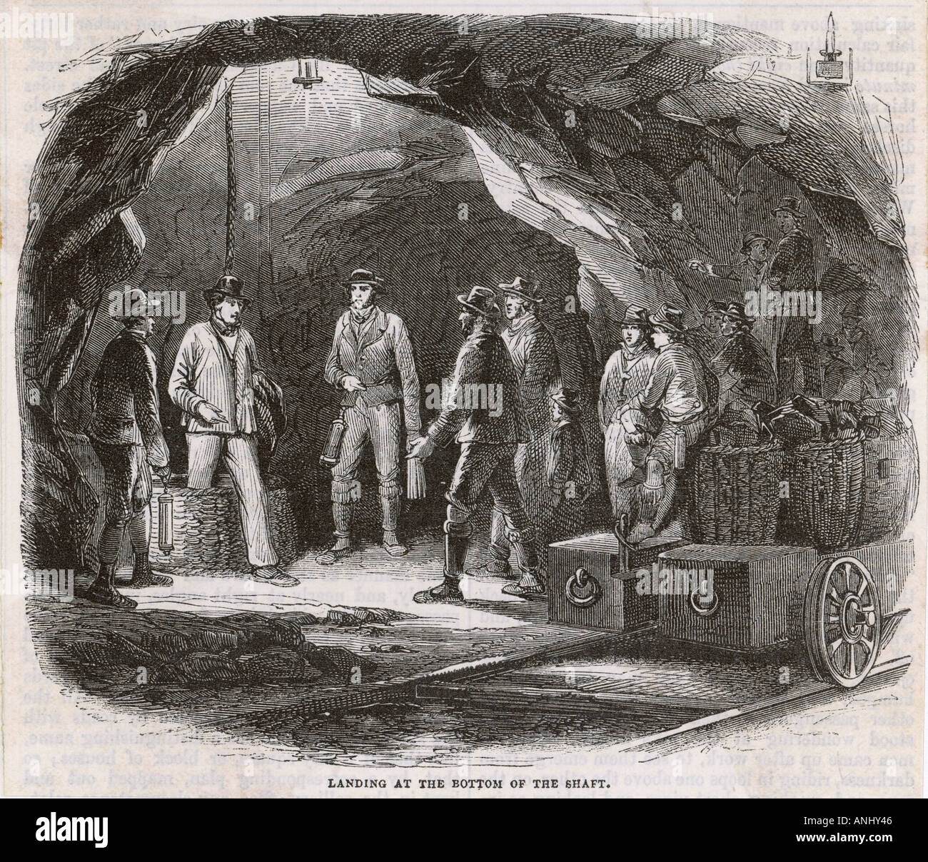 Miners Lift Shaft 1855 Stock Photo - Alamy