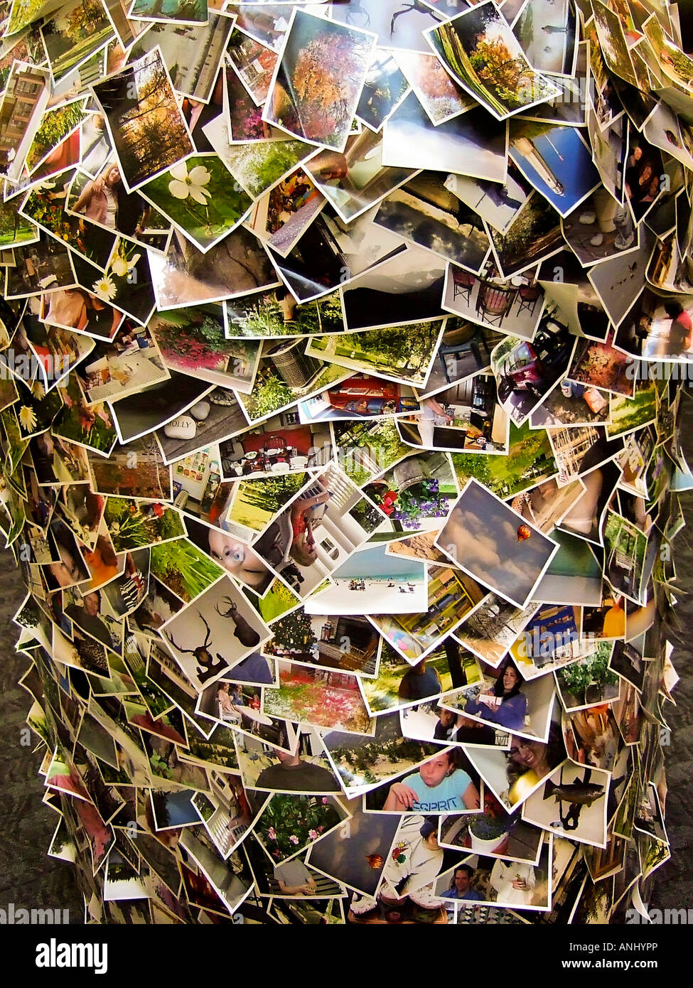 Multiple photo prints on display Stock Photo - Alamy