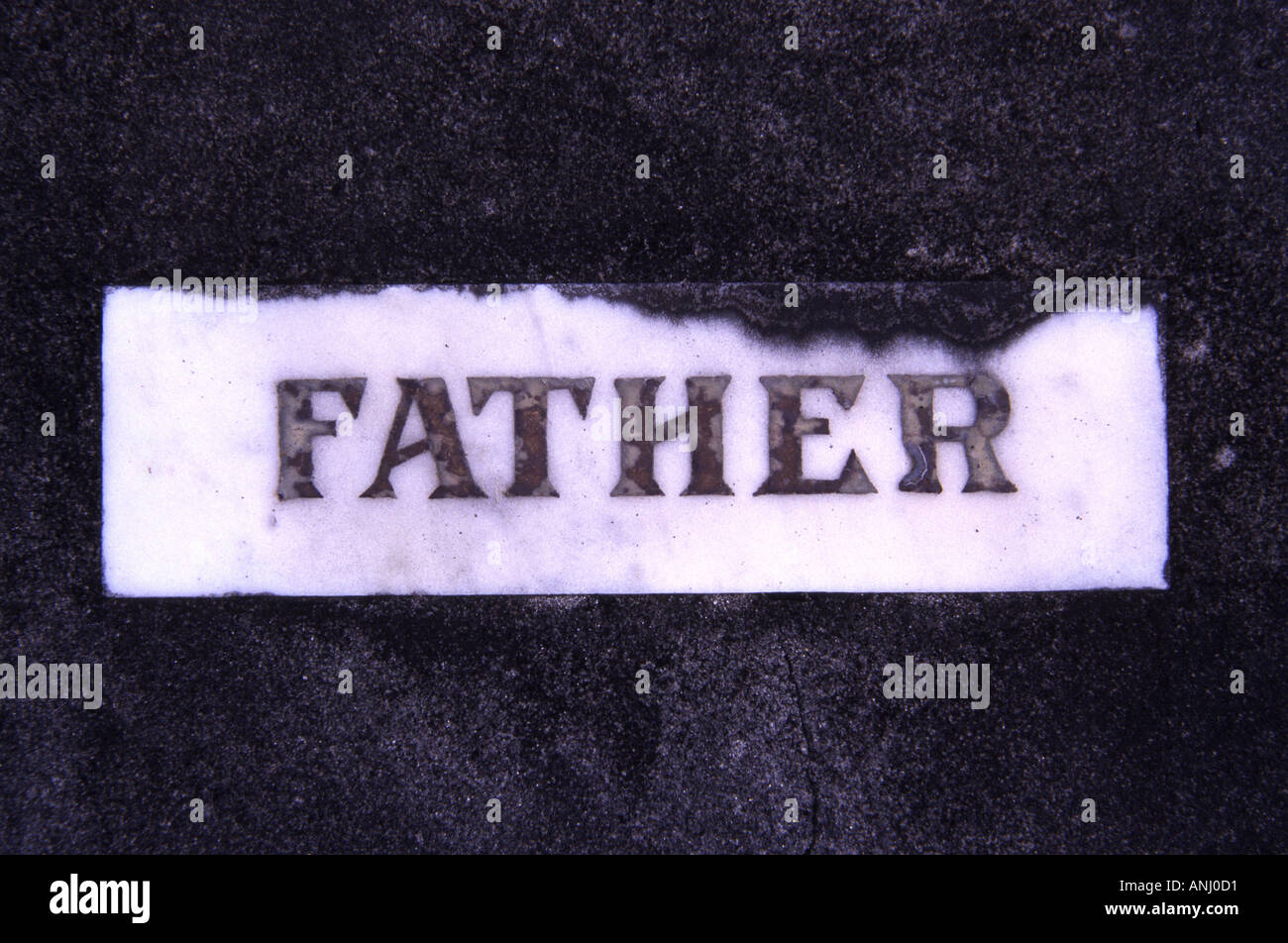 father sign on grave Stock Photo - Alamy