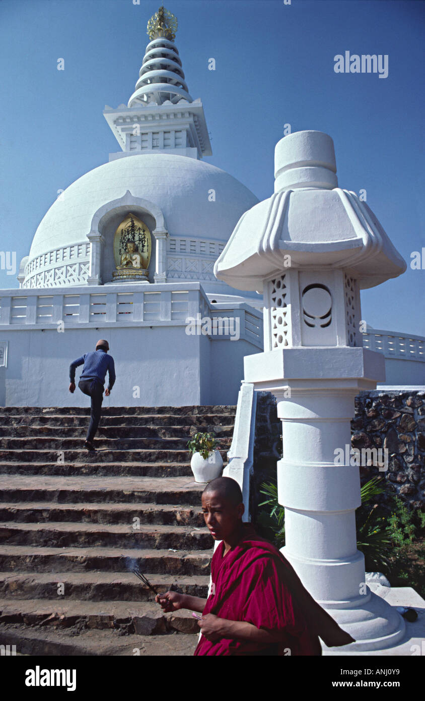 Japanese World Peace Stupa. India Stock Photo - Alamy