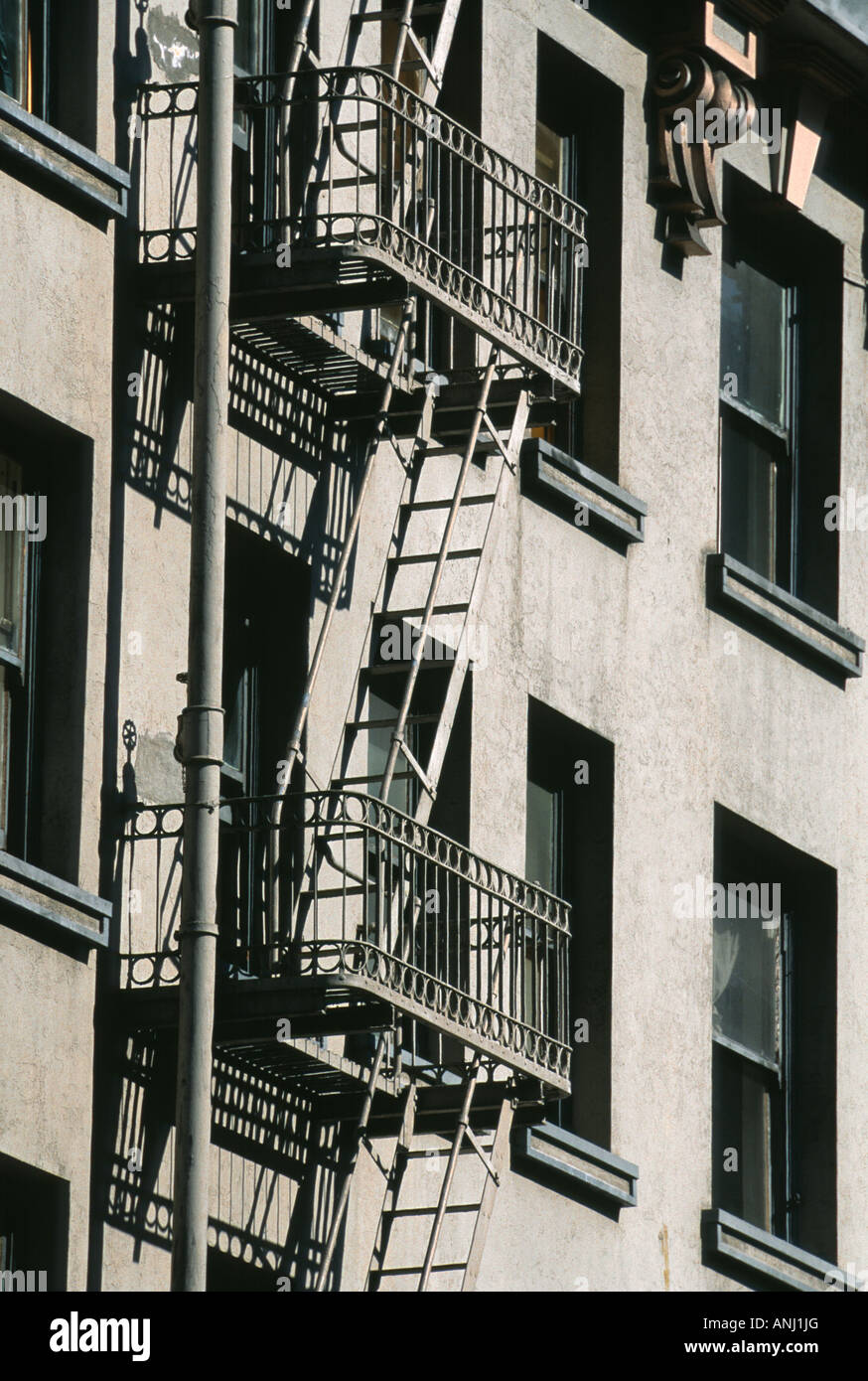 Fire escape high rise hi-res stock photography and images - Alamy
