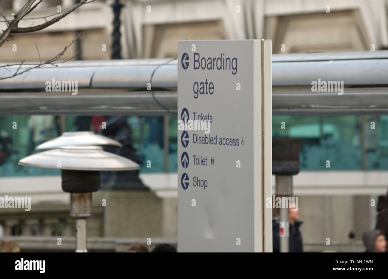 Sign to the The London Eye, also known as the Millennium Wheel, London ...