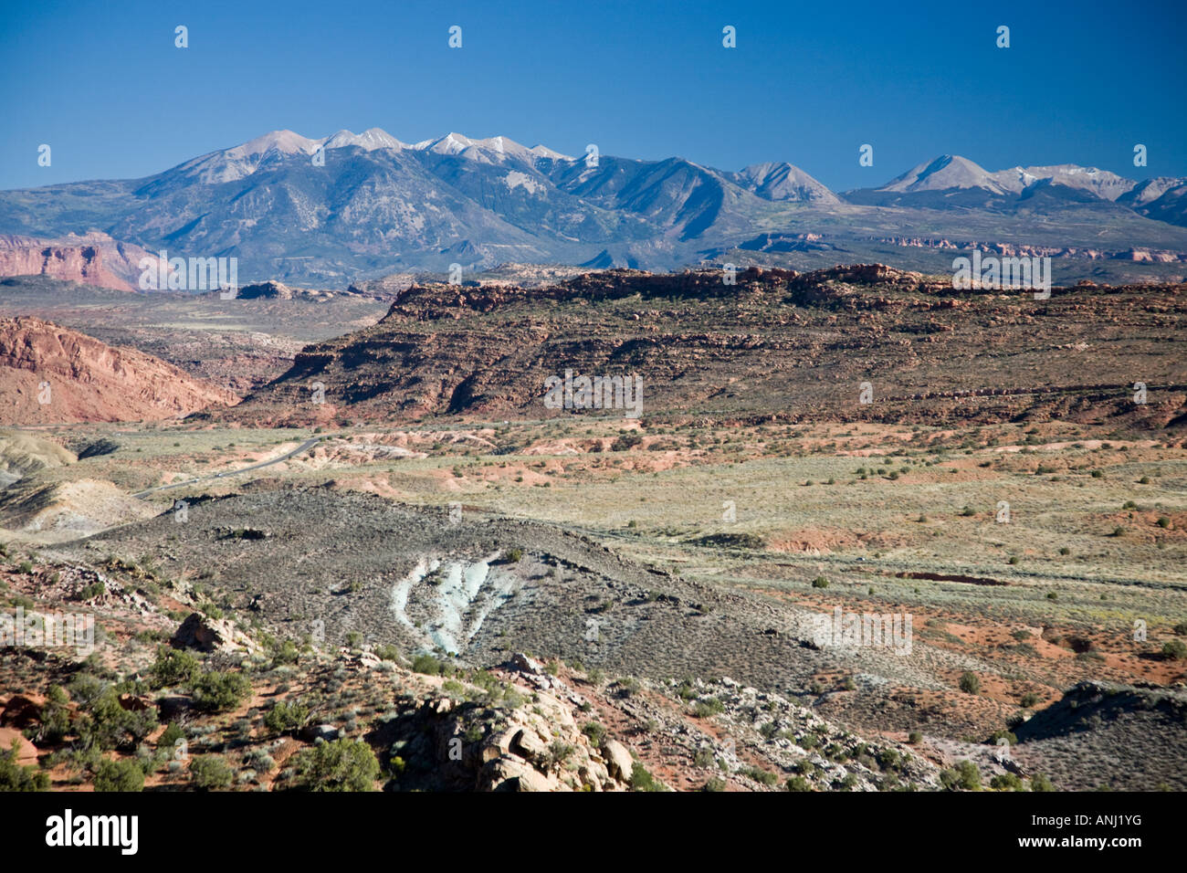 Salt Valley and La Sal Mountains in background - Arches National Park ...