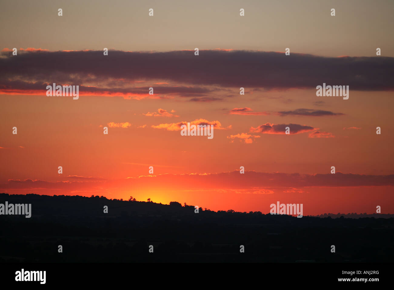 sunset in England Stock Photo - Alamy