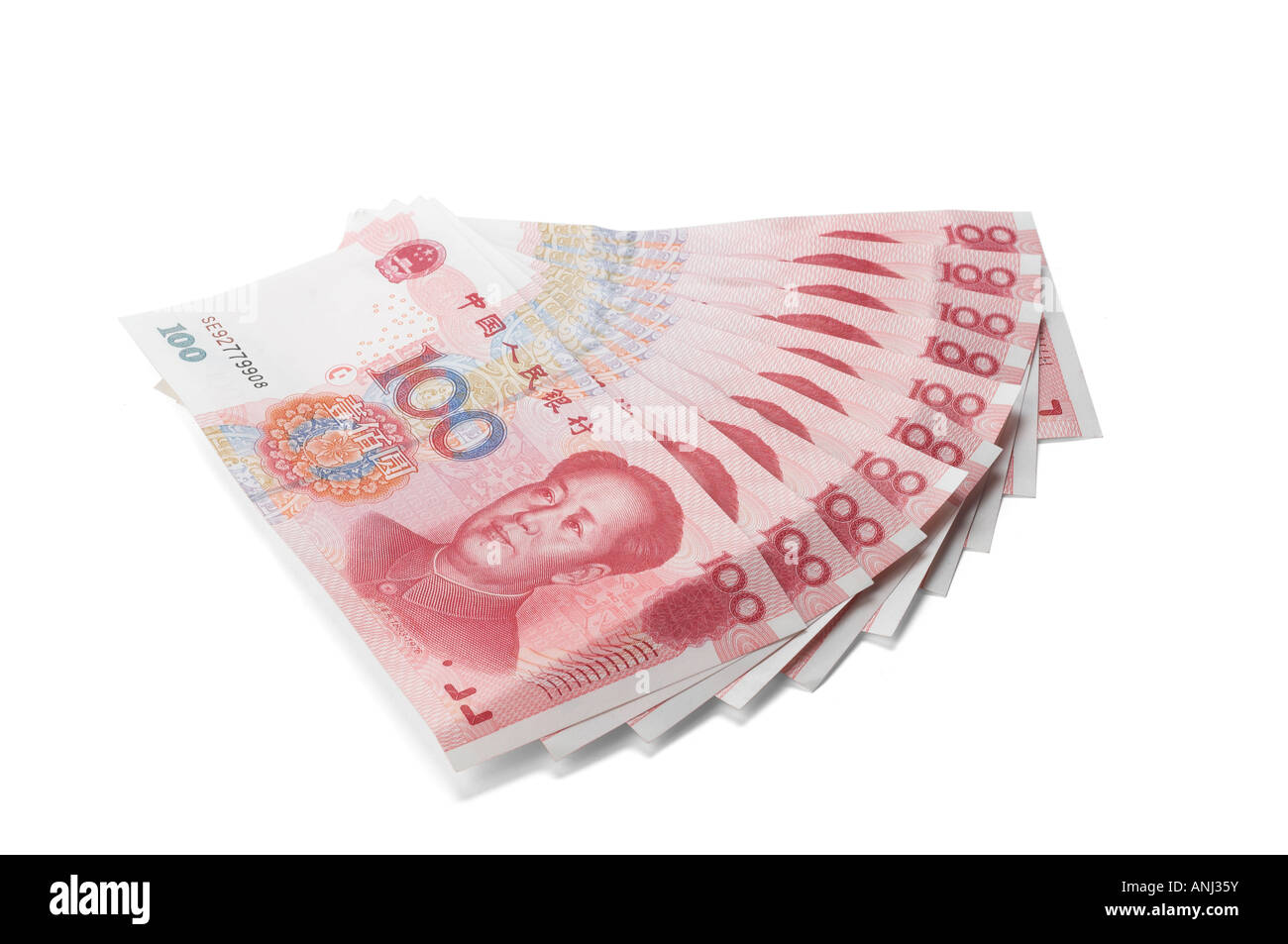 Fan chinese yuan currency notes Cut Out Stock Images & Pictures - Alamy