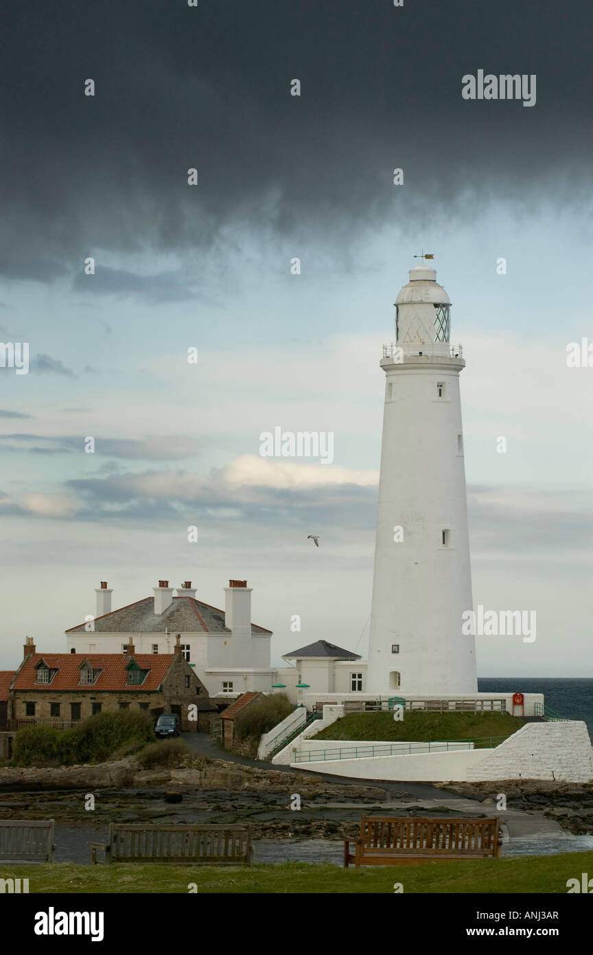 St Mary's lighthouse Whitley Bay Northumbria Stock Photo - Alamy