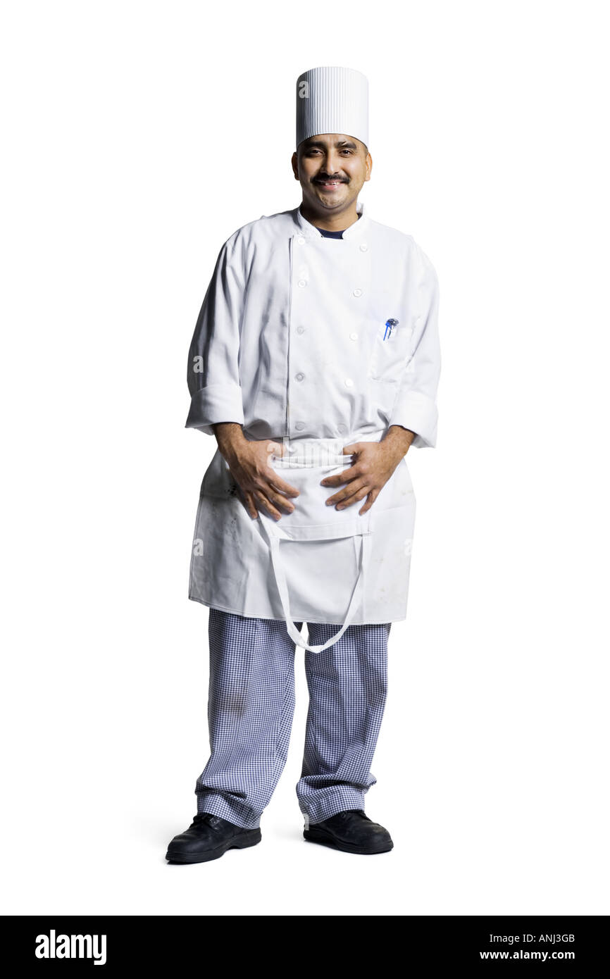 Portrait of a chef smiling Stock Photo - Alamy