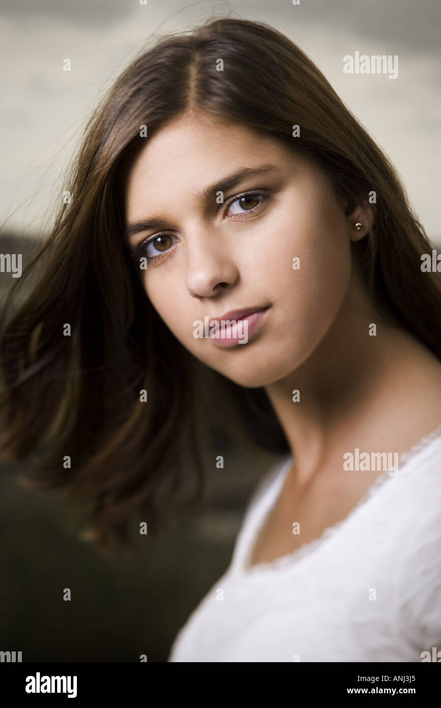 Portrait of a teenage girl Stock Photo - Alamy