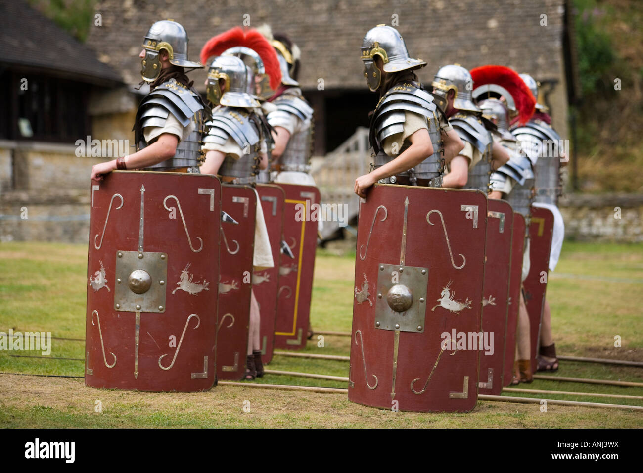 Roman shields hi-res stock photography and images - Alamy