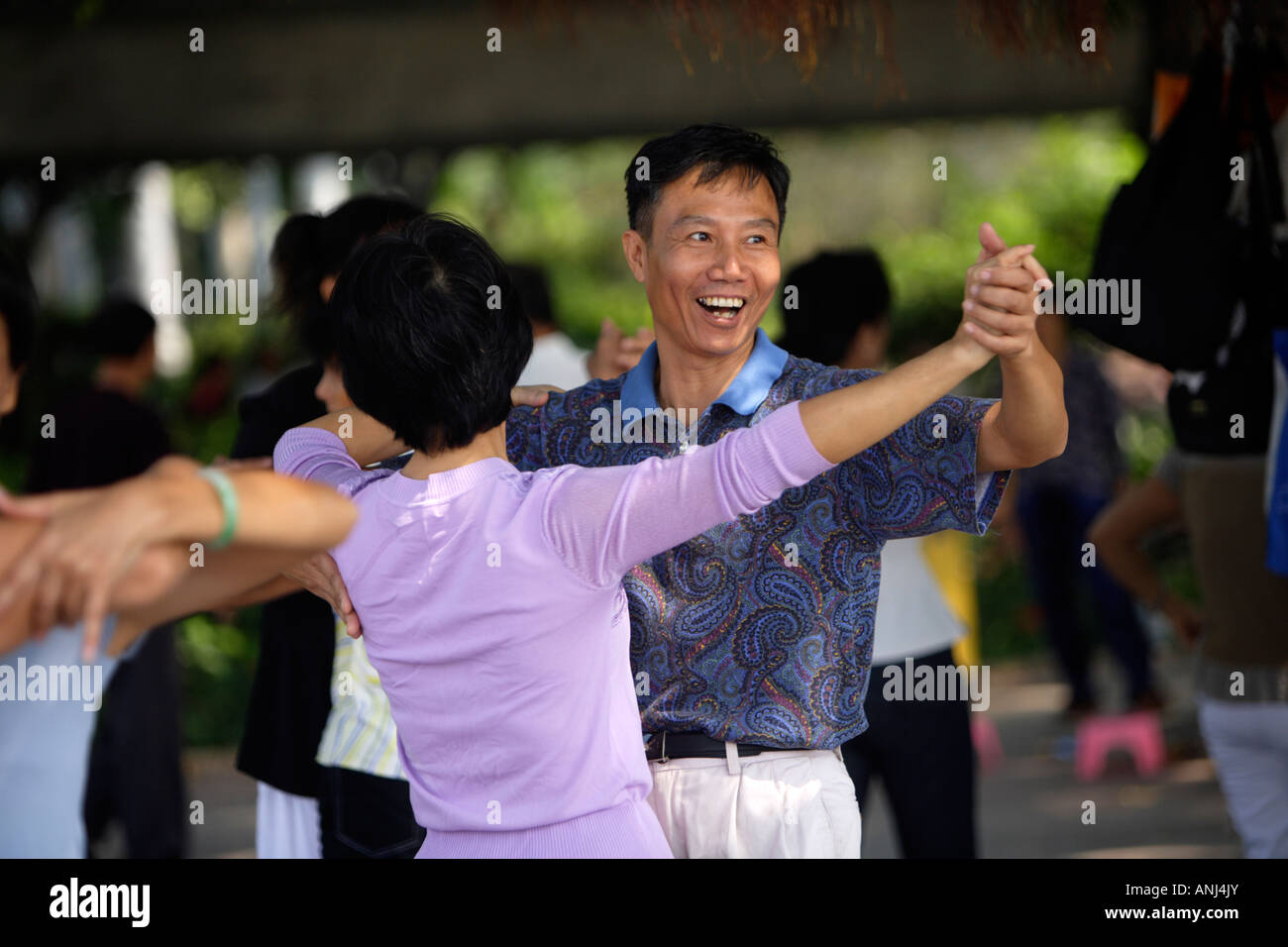 Shamian Dao Sand Surface Island, Guangzhou, China. Public Dance Lesson ...