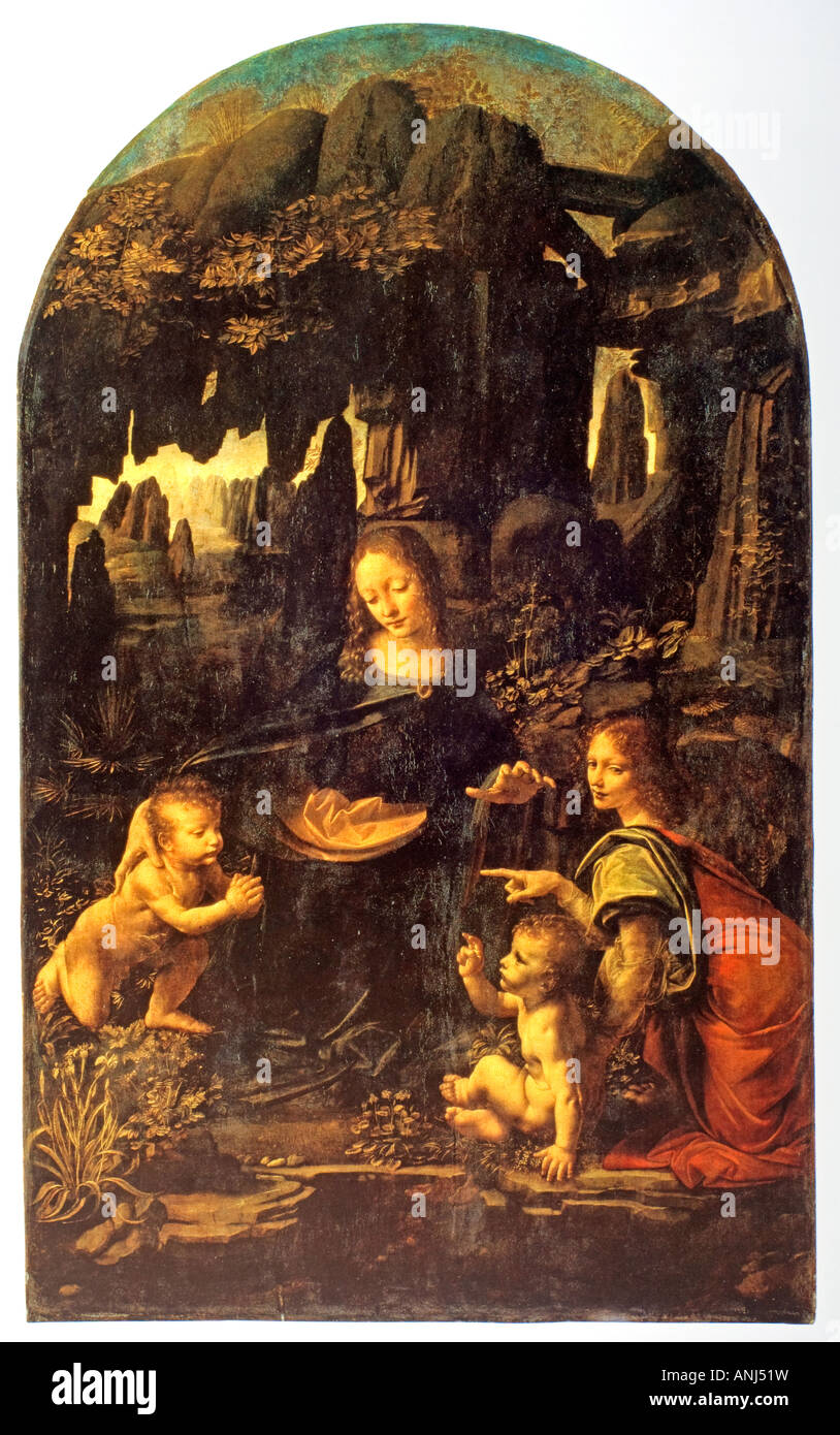Virgin Of The Rocks Da Vinci Original
