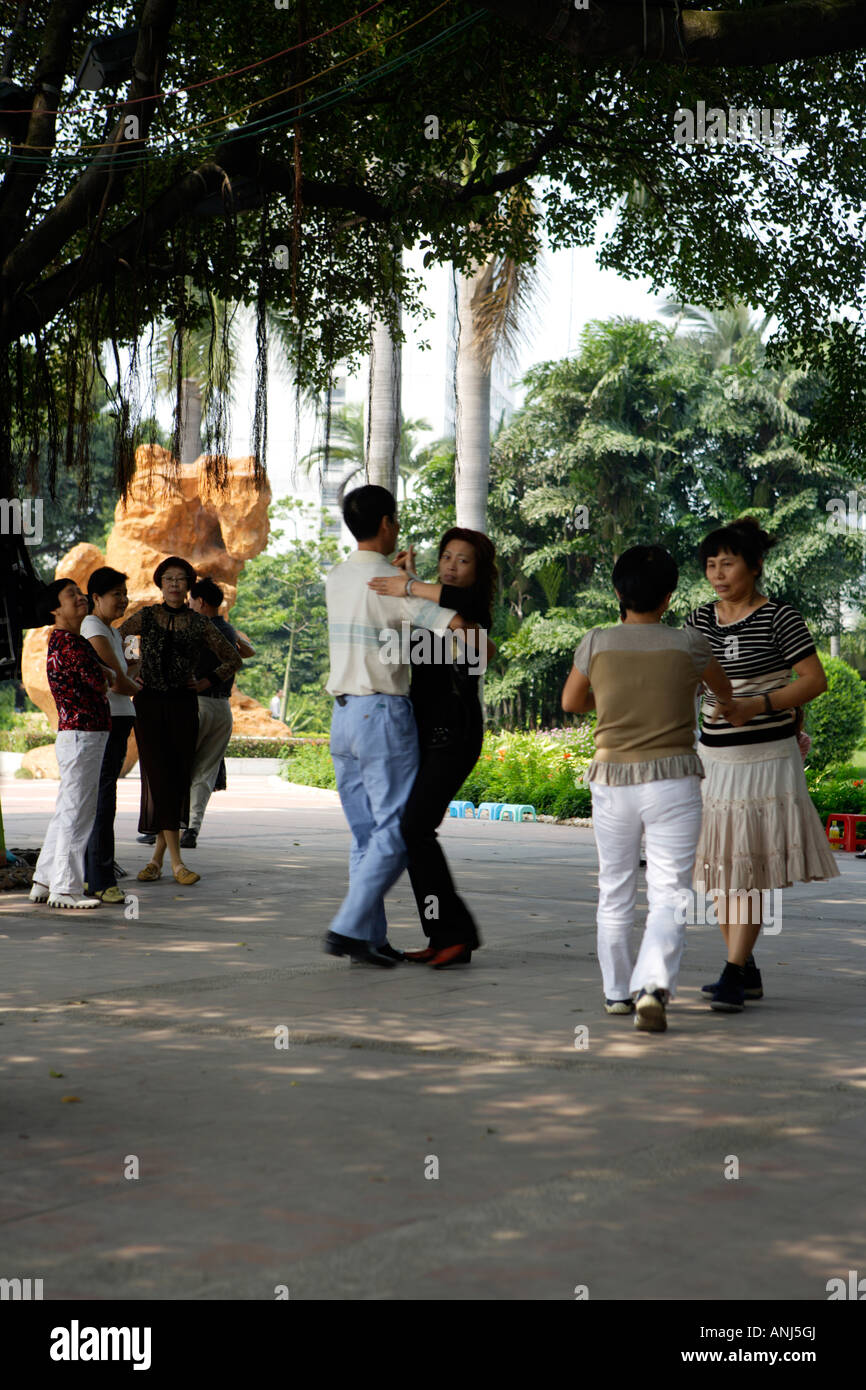 Shamian Dao Sand Surface Island, Guangzhou, China. Public Dance Lesson ...