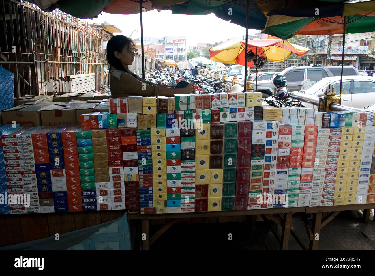 Cigarette Stall Psar Thmei Market Phnom Penh Cambodia Stock Photo - Alamy