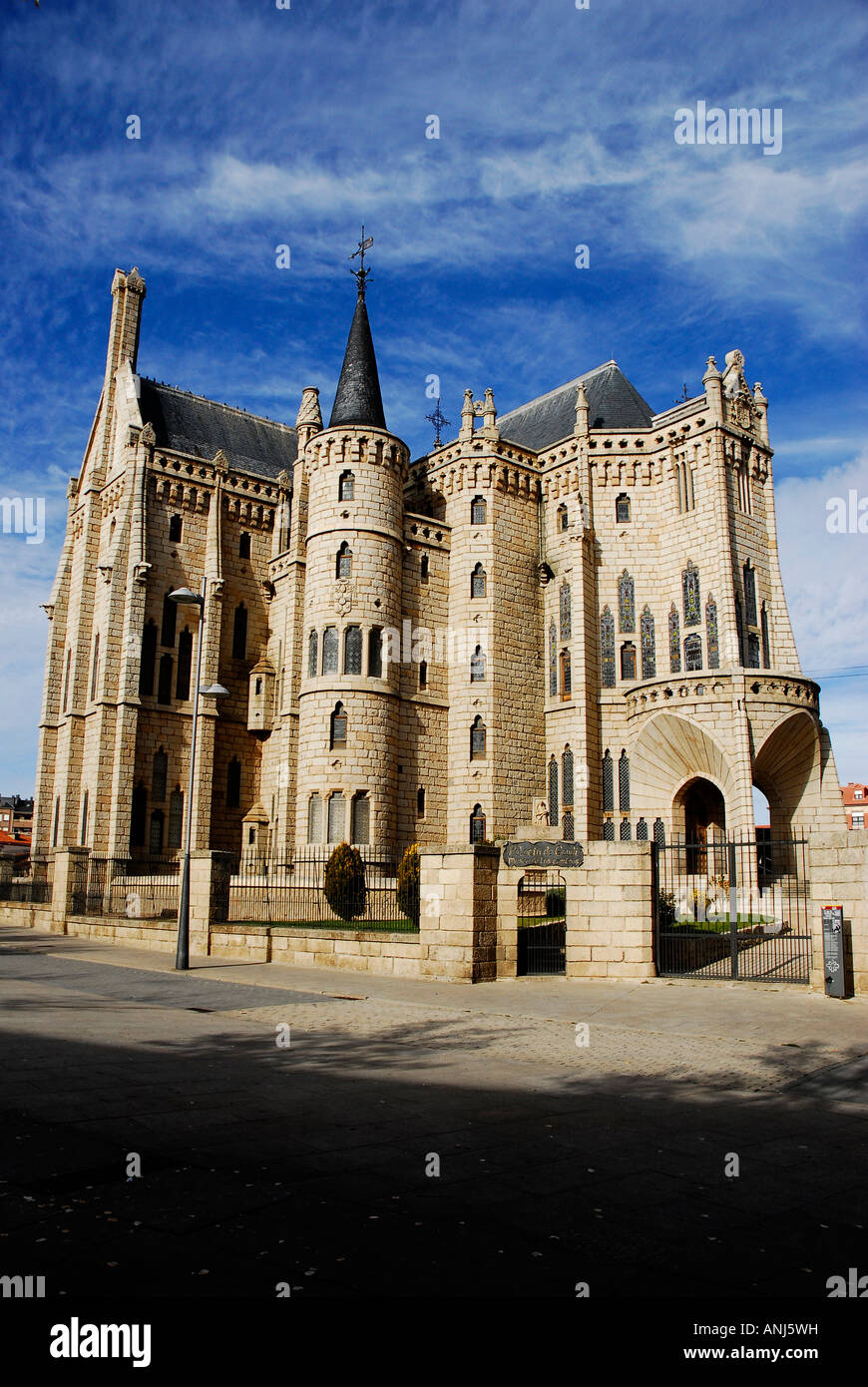 Episcopal Palace by architect Antoni Gaudi ASTORGA Castile and Leon ...