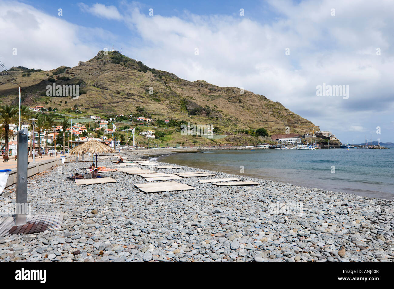 Town Beach and Seafront, Machico, Madeira, Portugal Stock Photo - Alamy