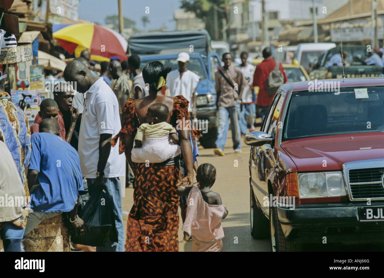 A street scene in Serrekunda in Gambia Stock Photo - Alamy
