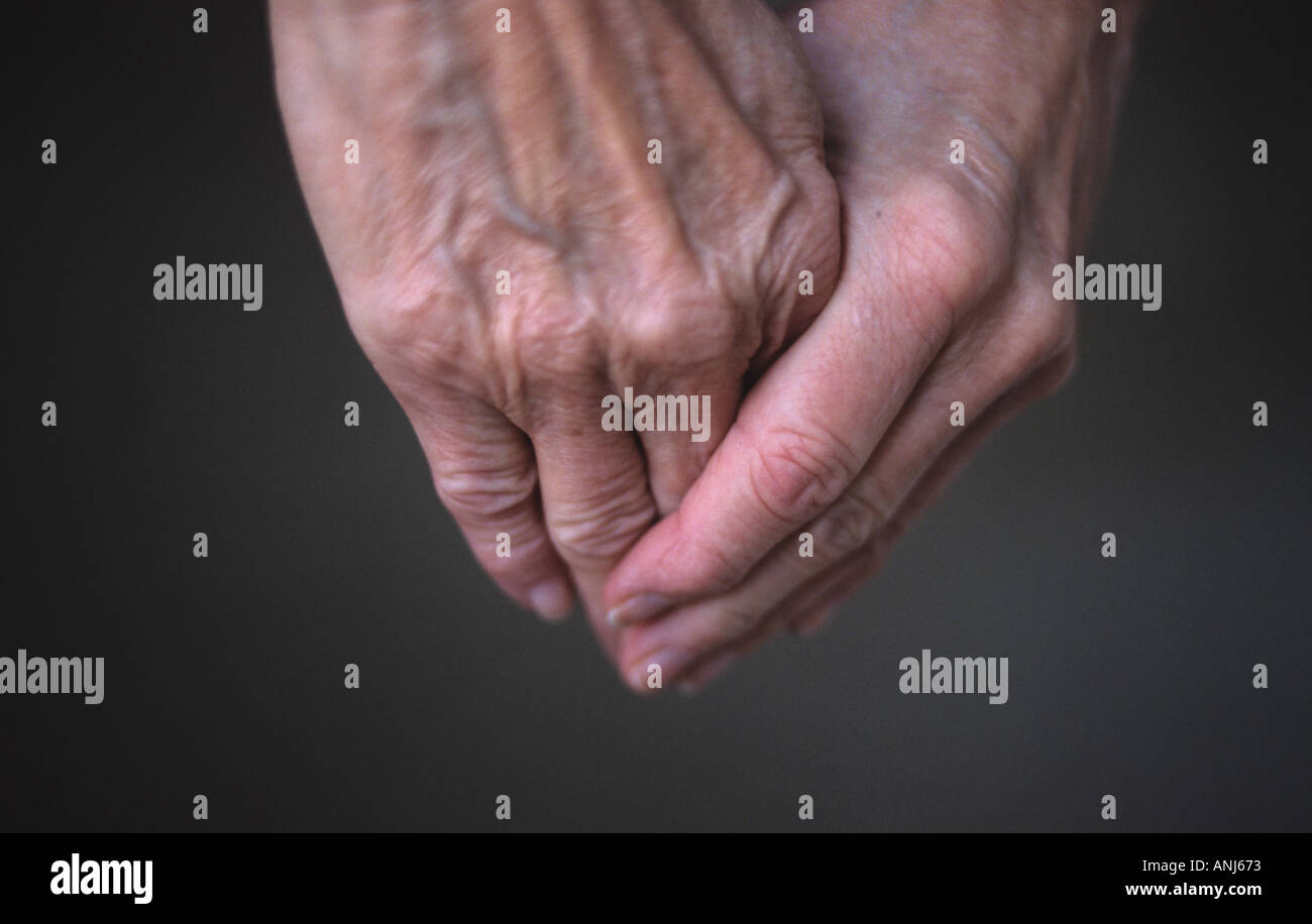 Old womans hands MODEL RELEASE Stock Photo - Alamy