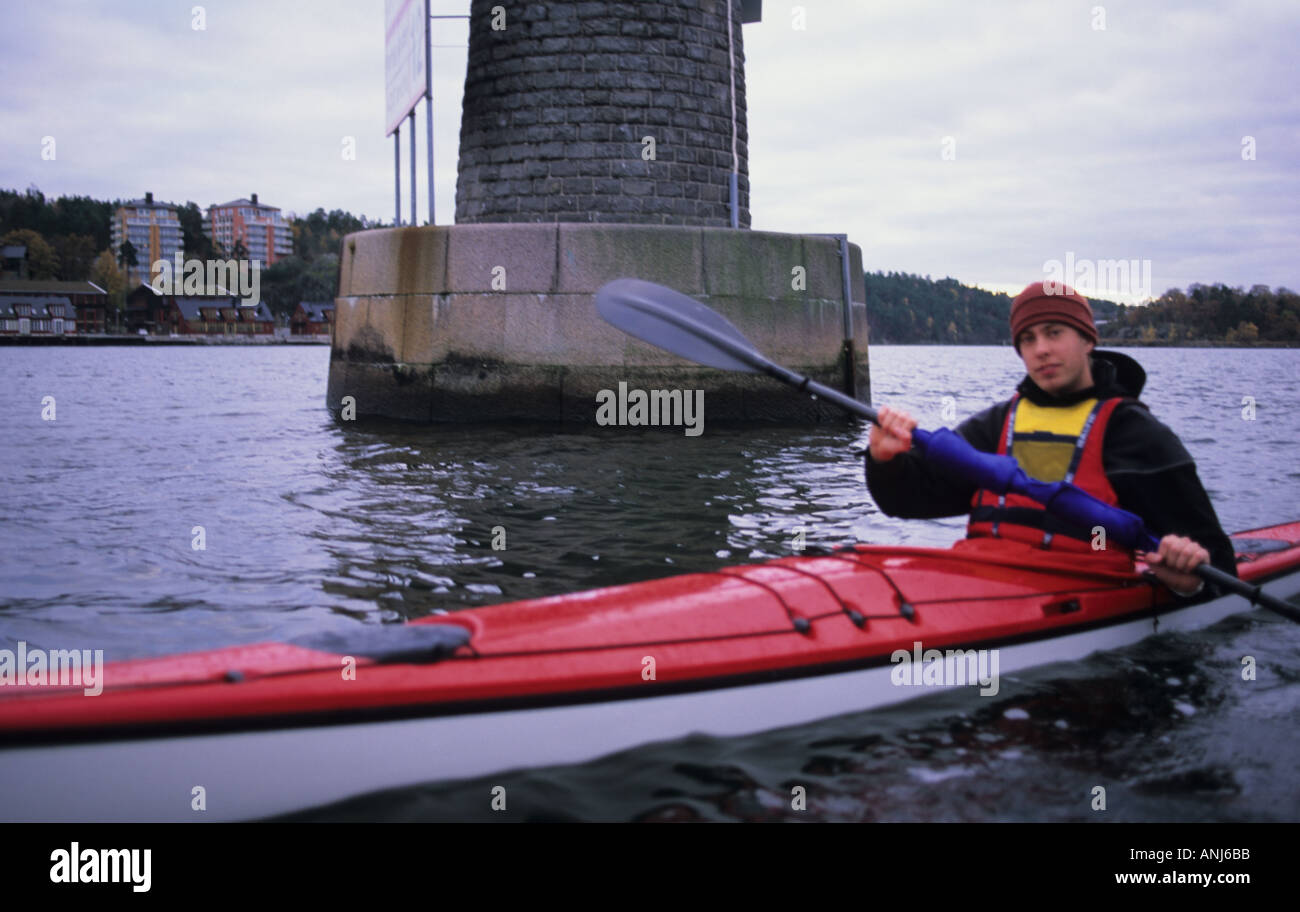 Kayaking in Stockholm Sweden Stock Photo - Alamy