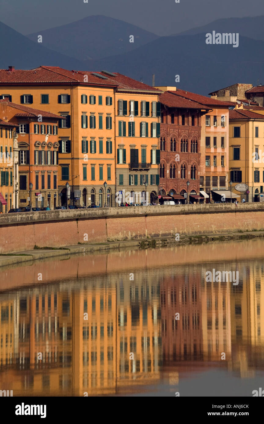 Arno river passing through Pisa Tuscany Italy Stock Photo - Alamy