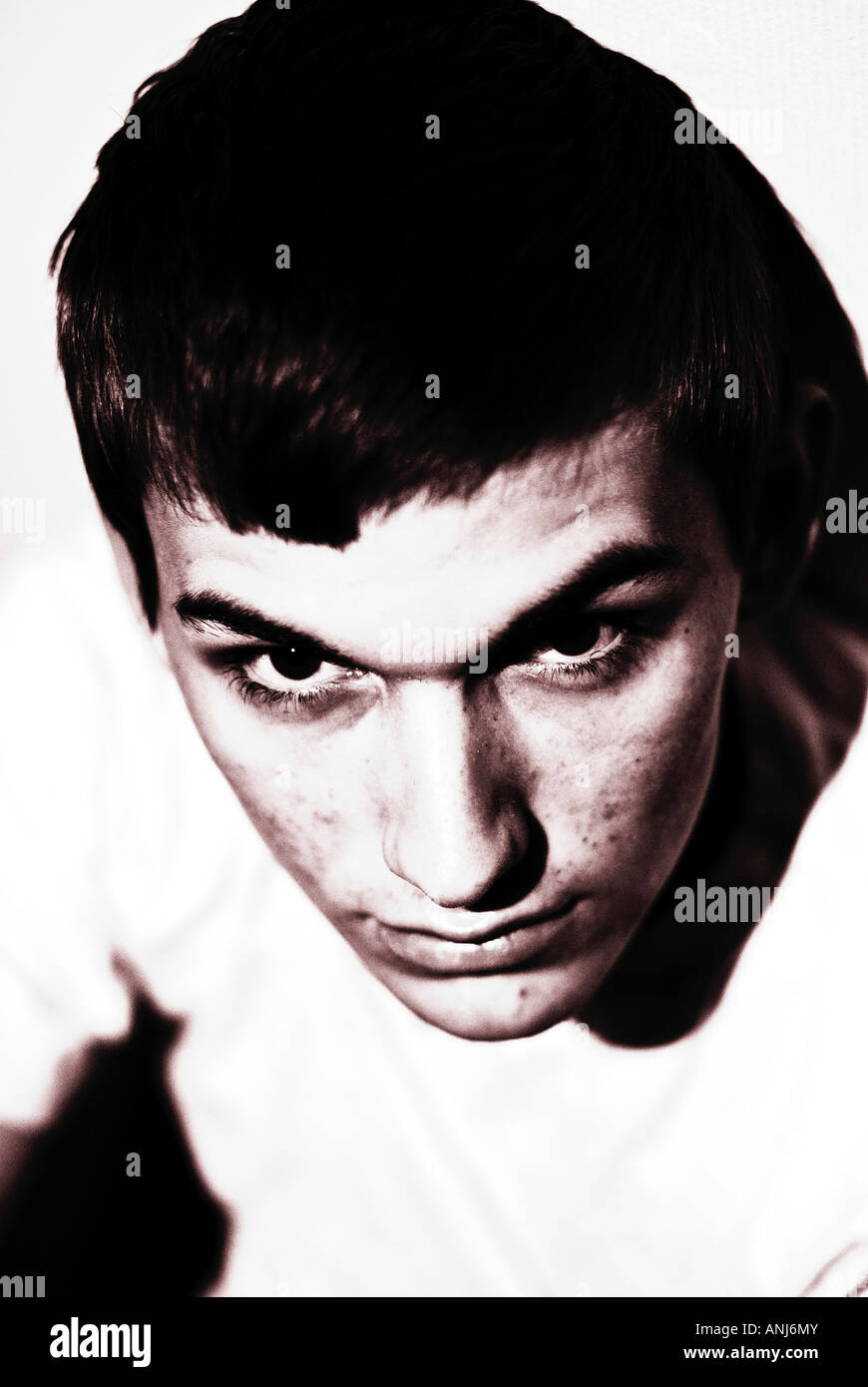 A young guy lookin up Stock Photo - Alamy