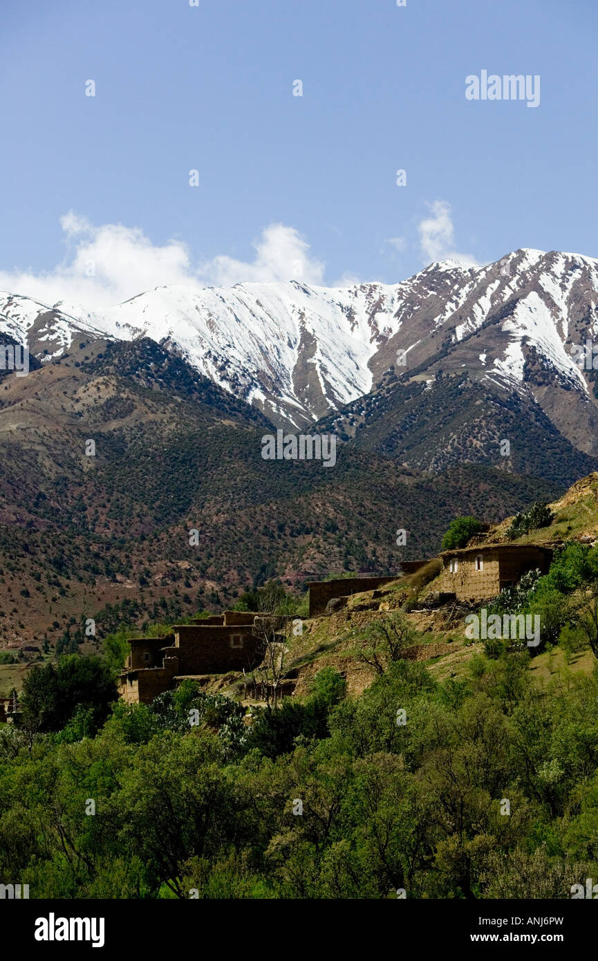 MOROCCO, Tizi, N, Test Pass Road, MZOUZITE: Village View and High Atlas ...