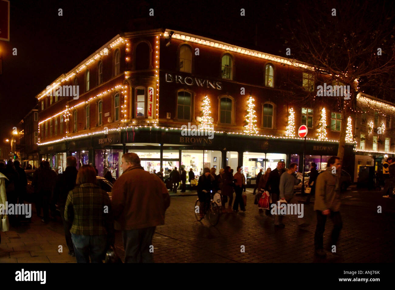 Brown's Department Store, Davygate, York at Christmas Stock Photo - Alamy