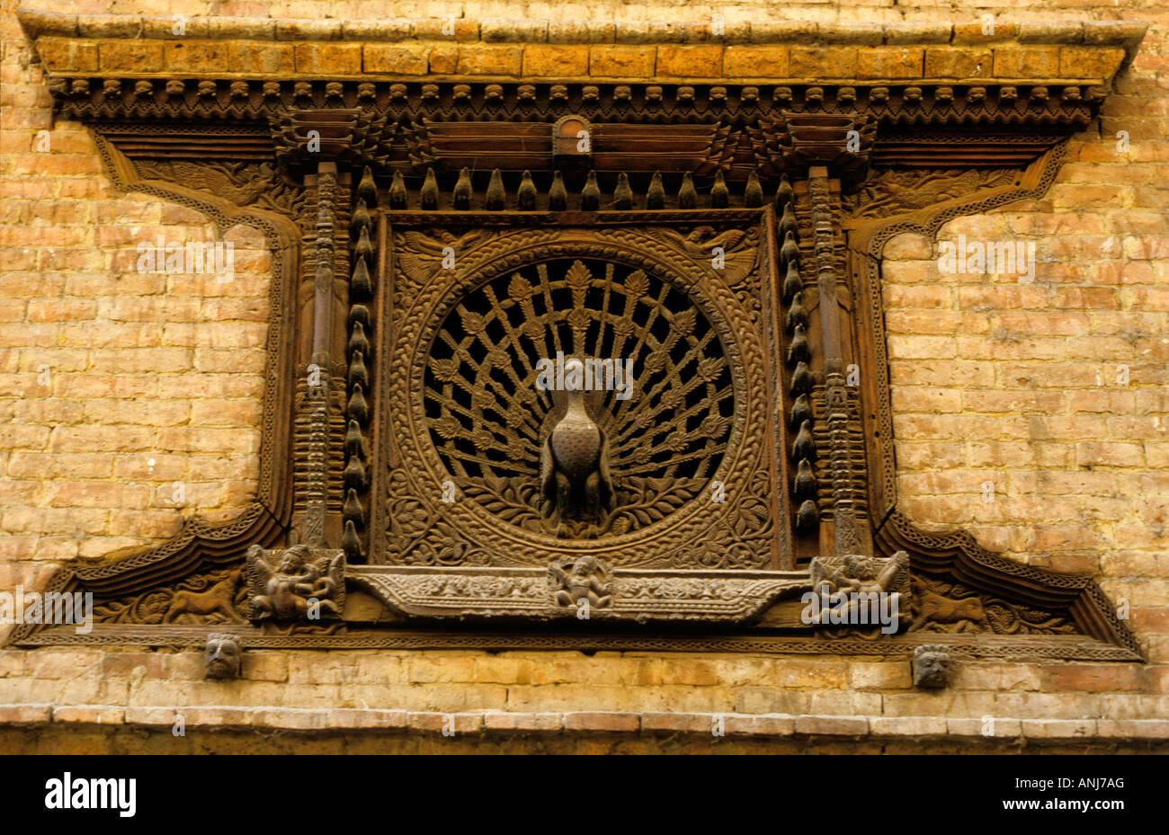 The Peacock window Bhaktapur, Nepal Stock Photo - Alamy
