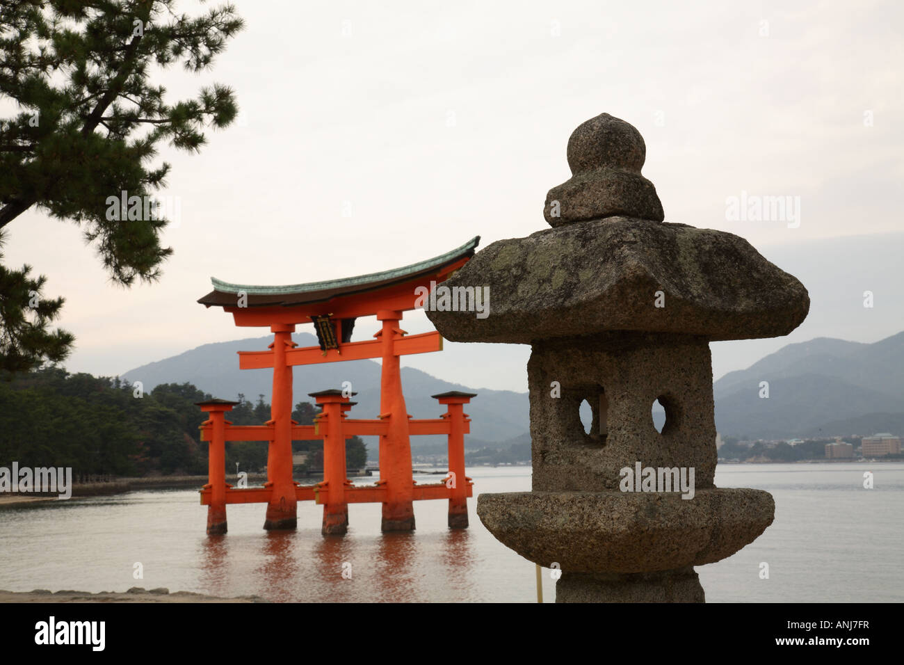Floating tori, Miyajima , Japan Stock Photo - Alamy