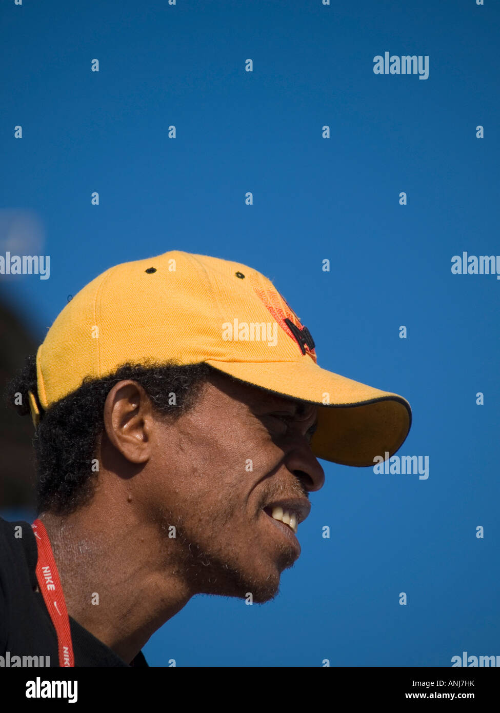 Afro Carribean man talking Stock Photo - Alamy
