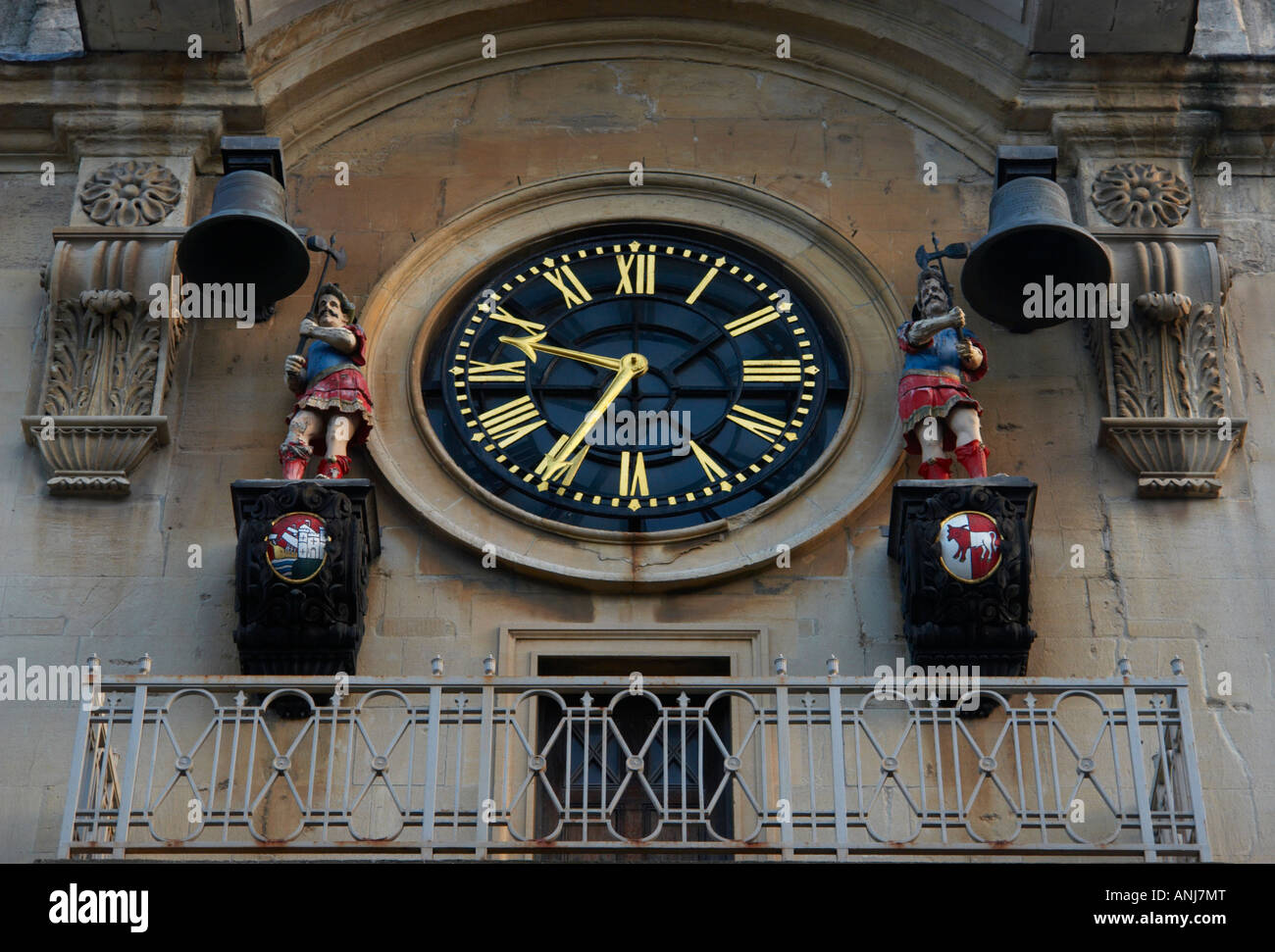 Clock on Christ Church with St Ewan and St George Broad Street Bristol ...