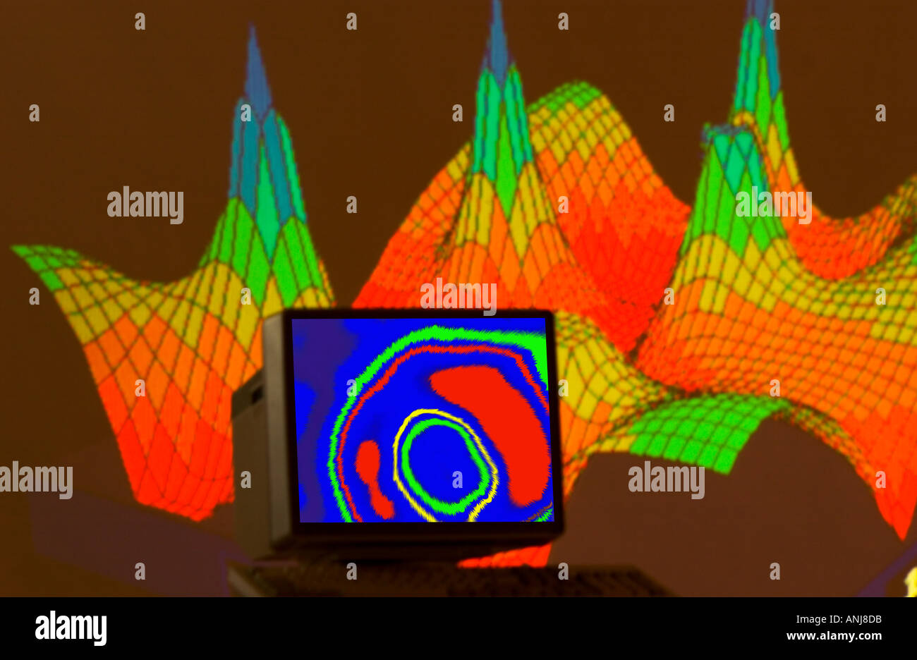 computer monitor with medical image on screen and background Stock ...