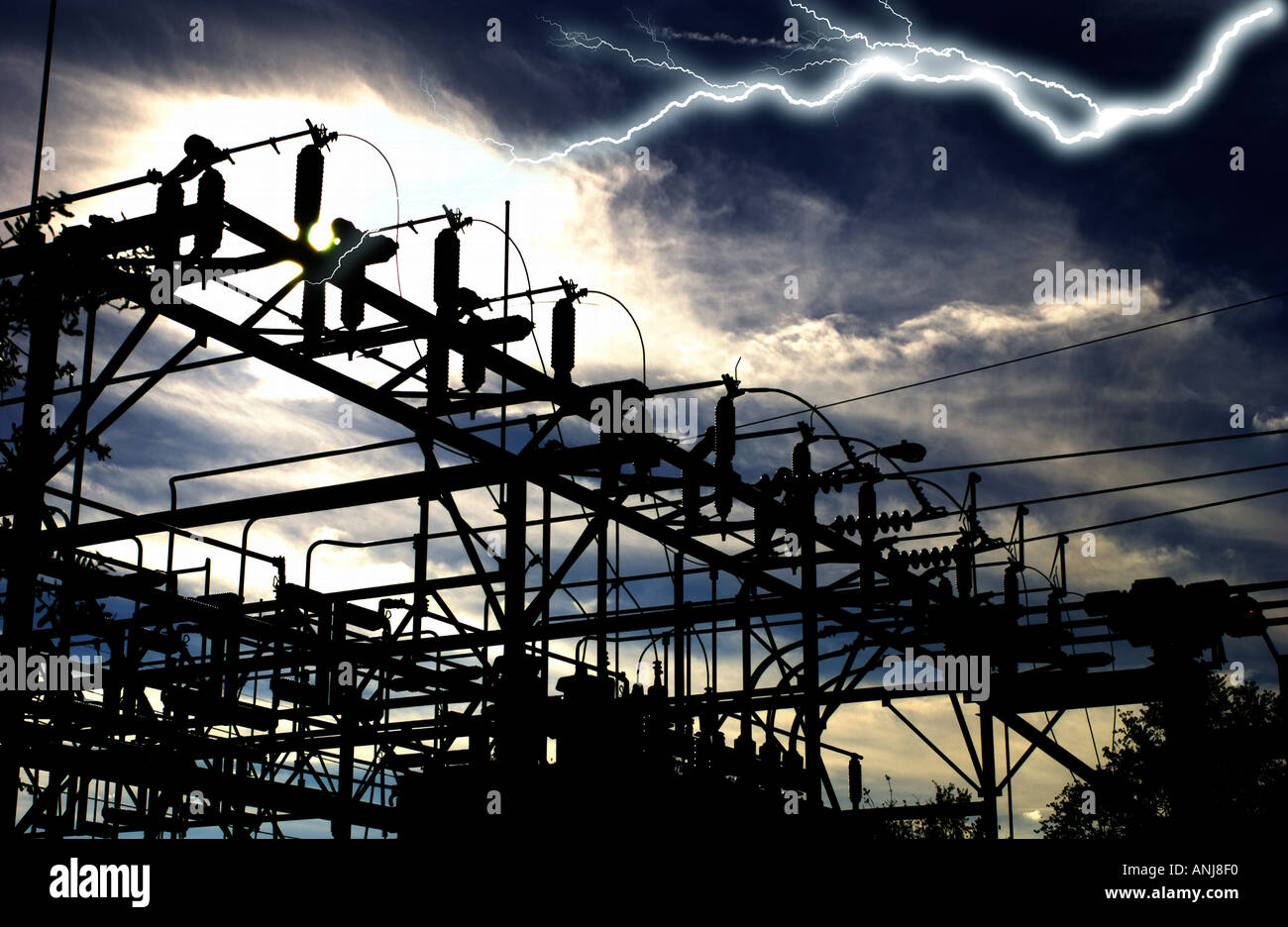 Substation lightning hi-res stock photography and images - Alamy