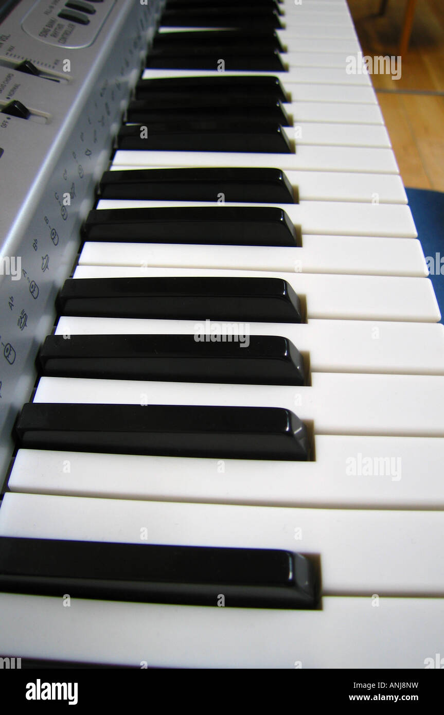 Keys on electronic keyboard Stock Photo - Alamy
