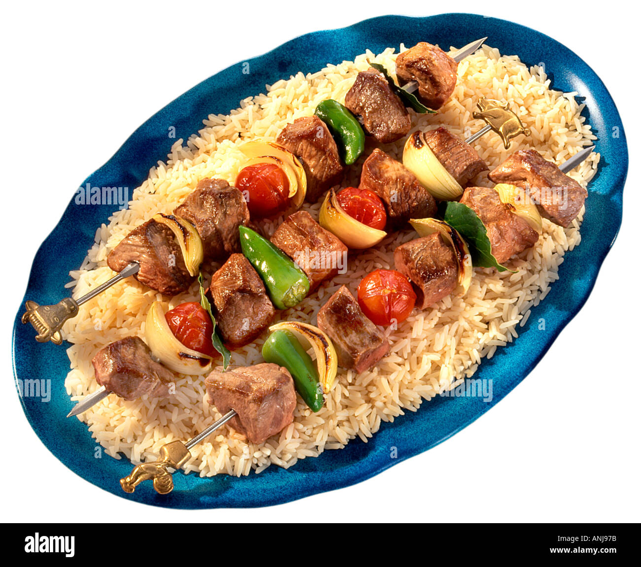 KEBAB ON WHITE Stock Photo - Alamy