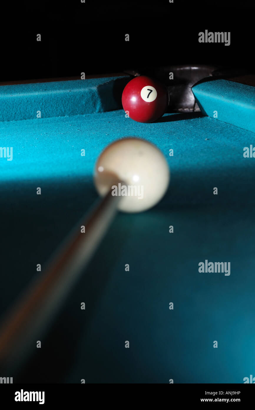 seven ball corner pocket Stock Photo - Alamy