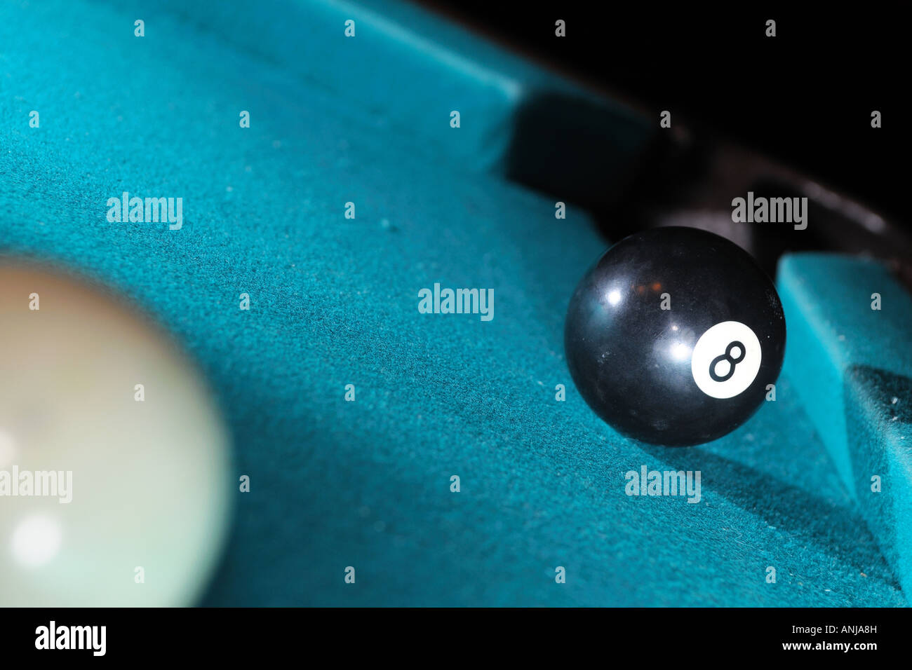 eight ball corner pocket Stock Photo - Alamy