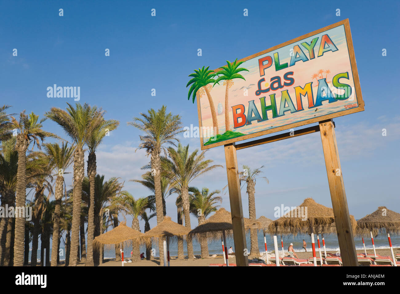 Torremolinos Malaga Province Costa del Sol Spain Playa las Bahamas ...