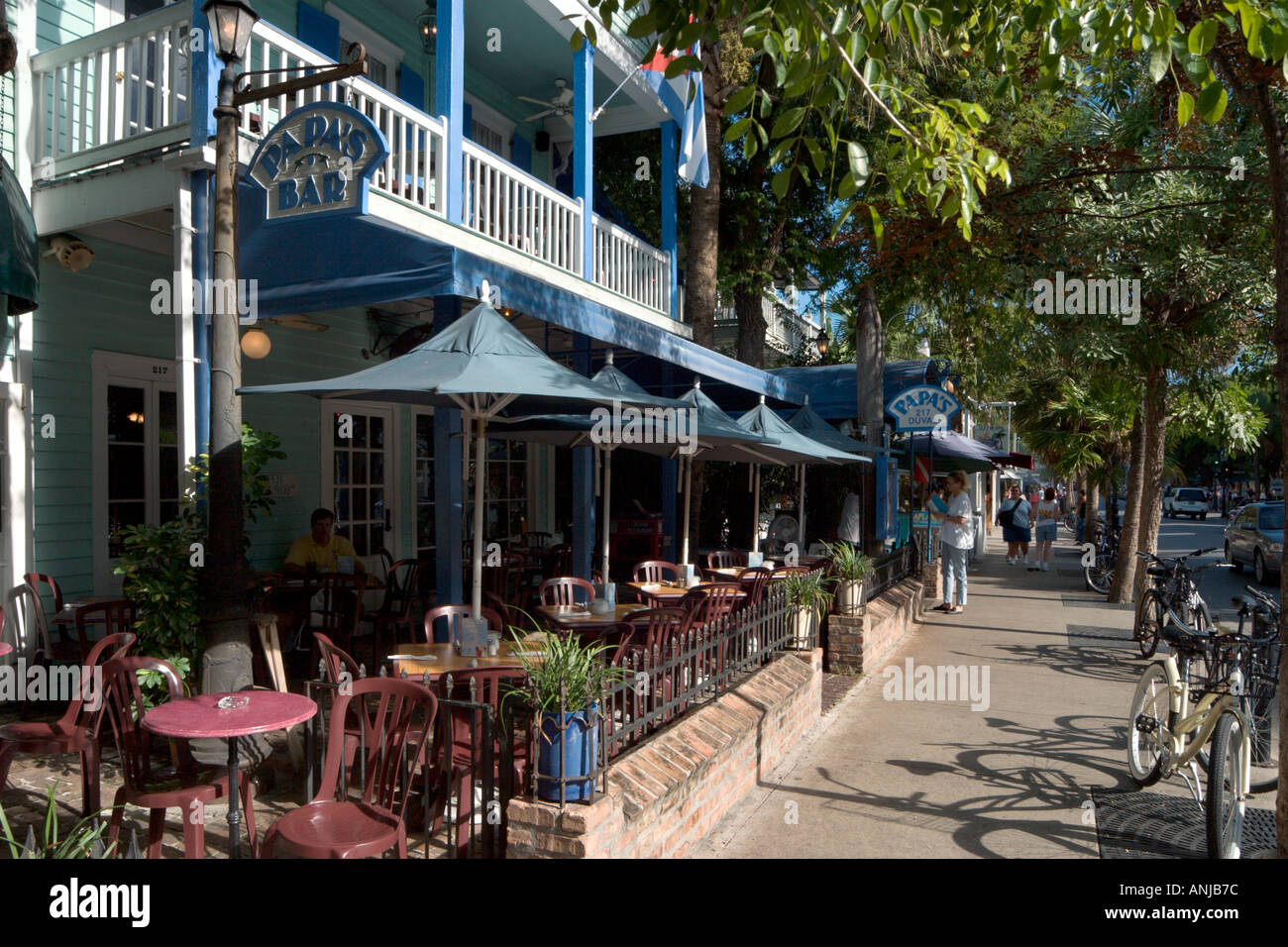 Pavement cafe on Duval Street, Historic Old Town, Key West, Florida ...