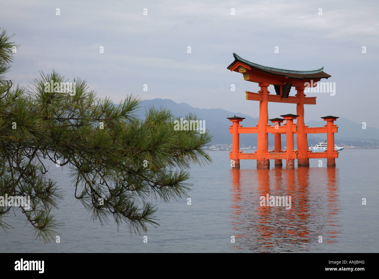 Floating tori, Miyajima , Japan Stock Photo - Alamy