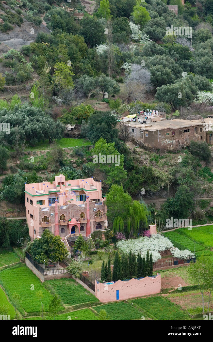 MOROCCO, South of Marrakech, OURIKA VALLEY: Village of AGHBALOU Stock ...