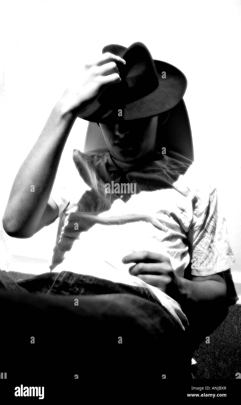Man in high hat Black and White Stock Photos & Images - Alamy