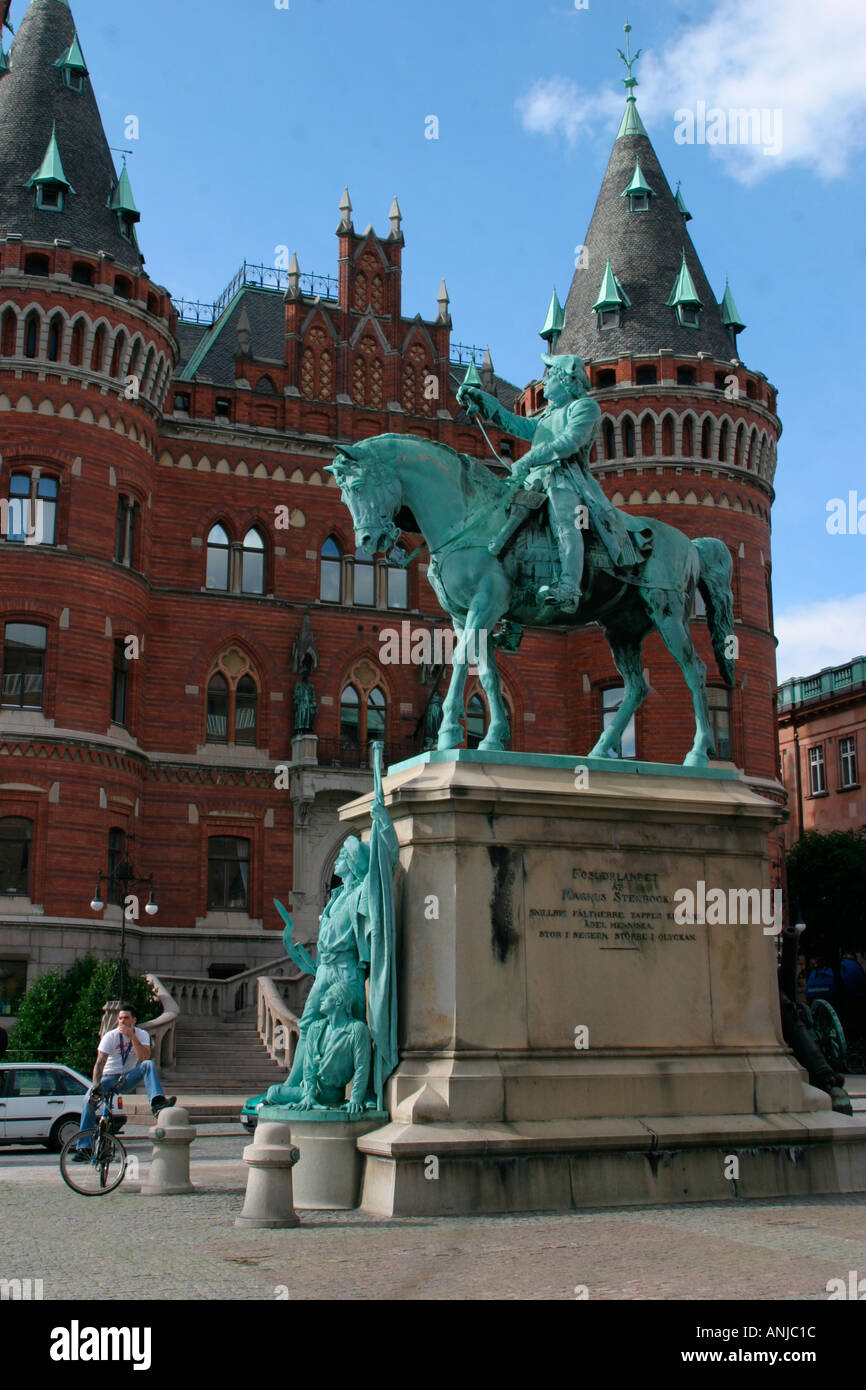 Statue of 18th Century Hero Hellsingborg Sweden AH4 Stock Photo - Alamy