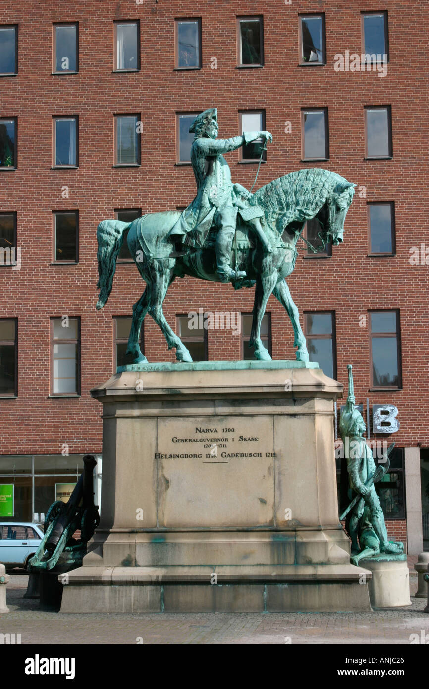 Statue of 18th Century Hero Hellsingborg Sweden AH4 Stock Photo - Alamy