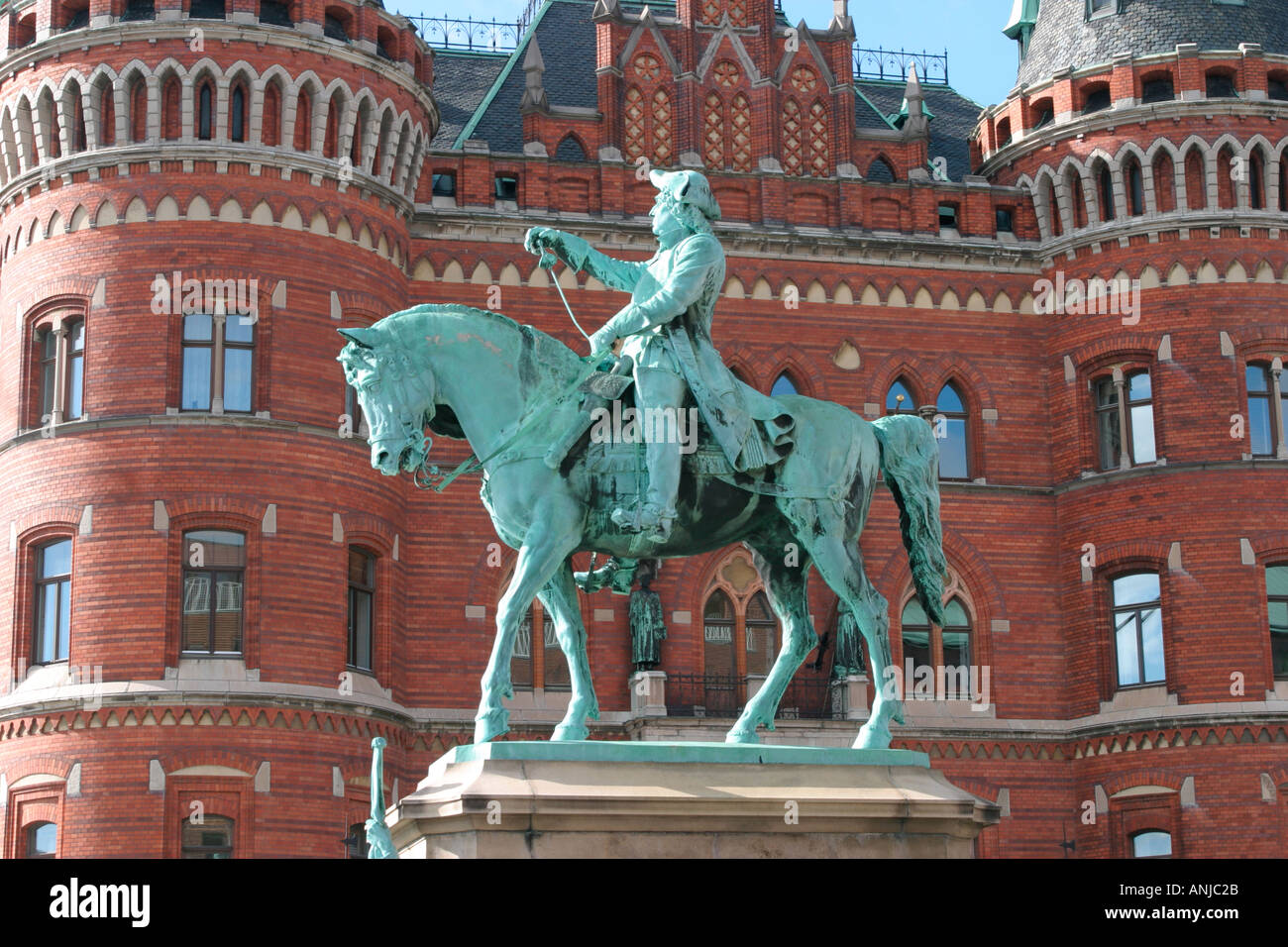 Statue of 18th Century Hero Hellsingborg Sweden AH4 Stock Photo - Alamy