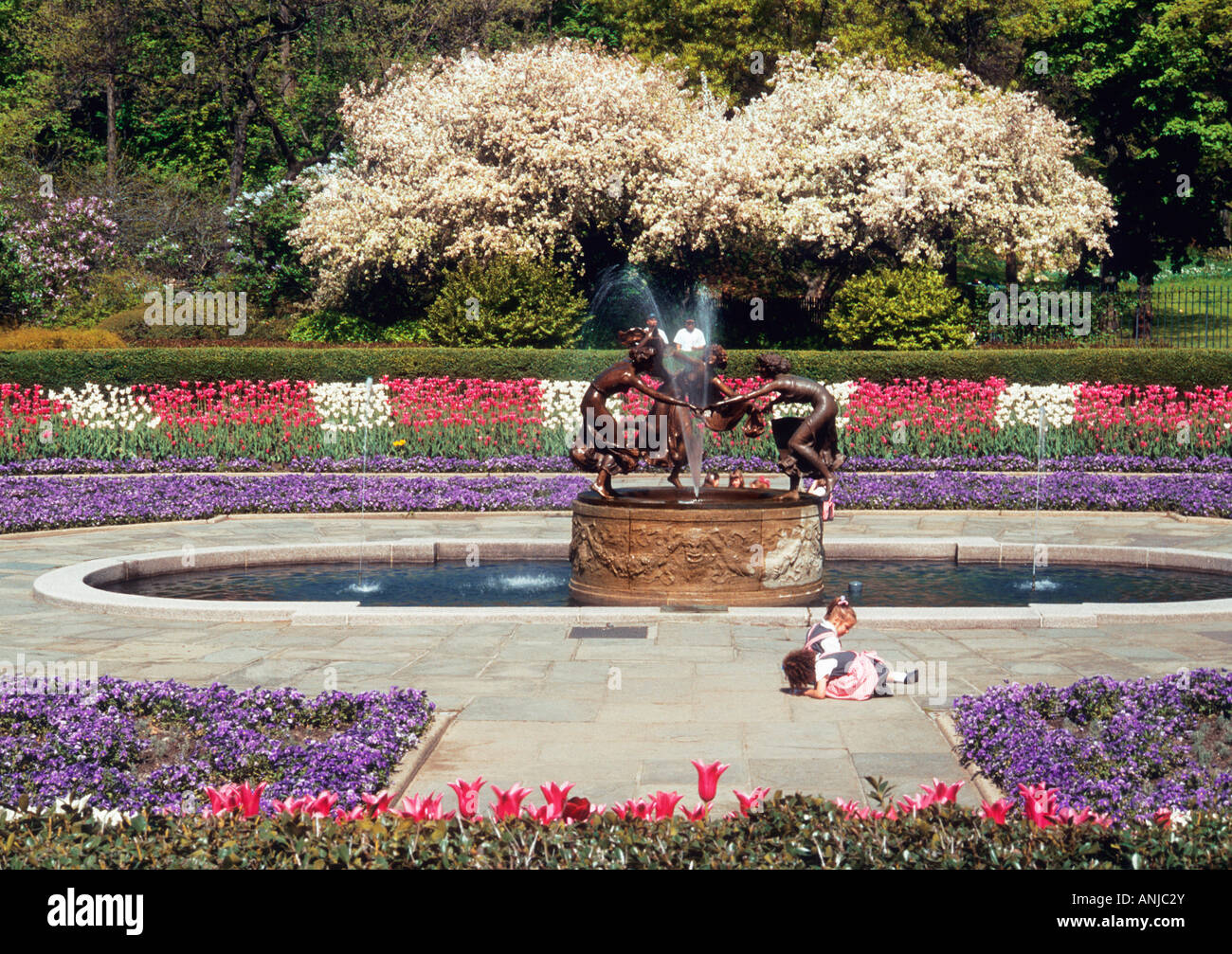 New York City The Conservatory Garden on Fifth Avenue NYC USA Stock ...