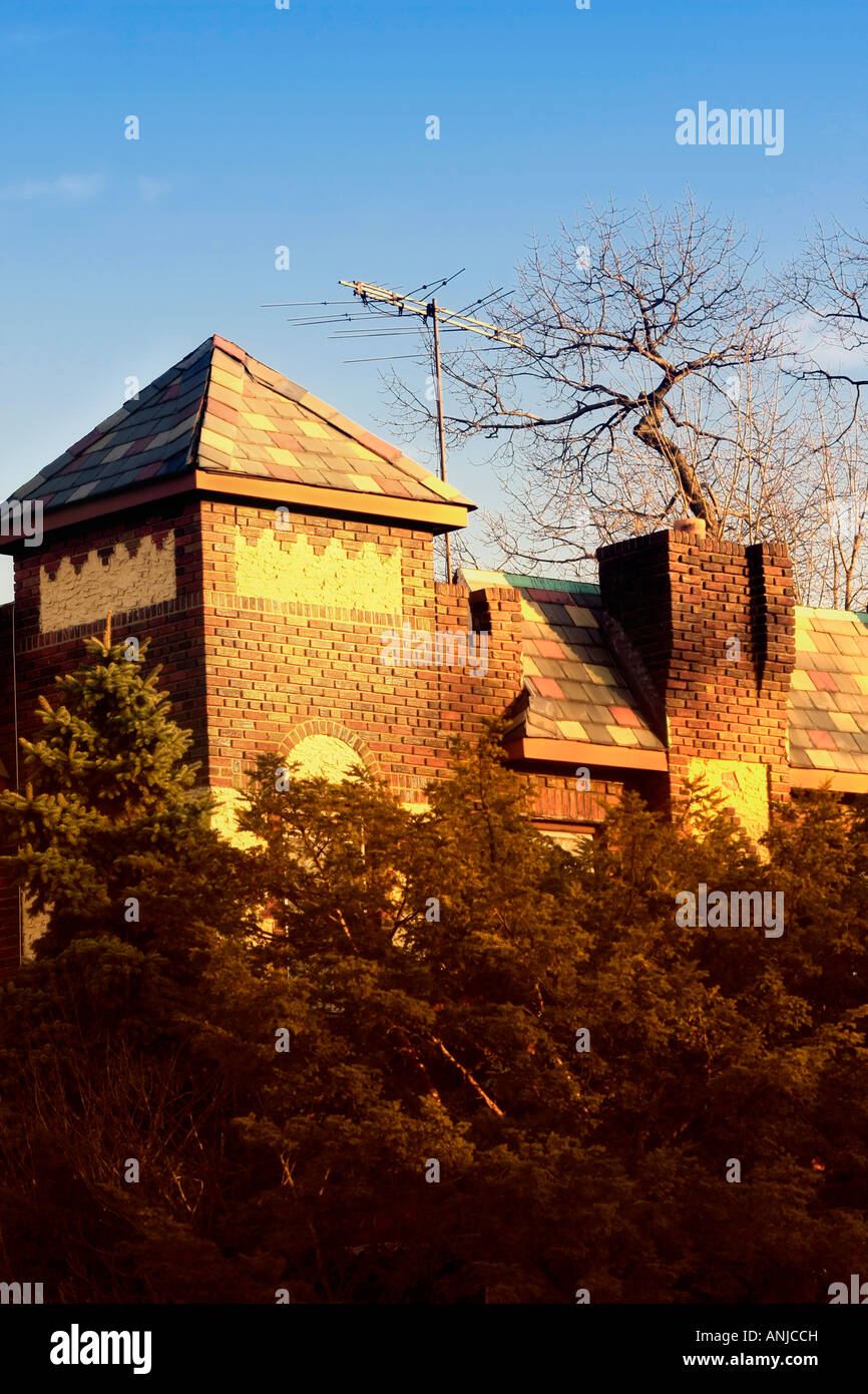 Old Brooklyn building one hour before sunset Stock Photo - Alamy