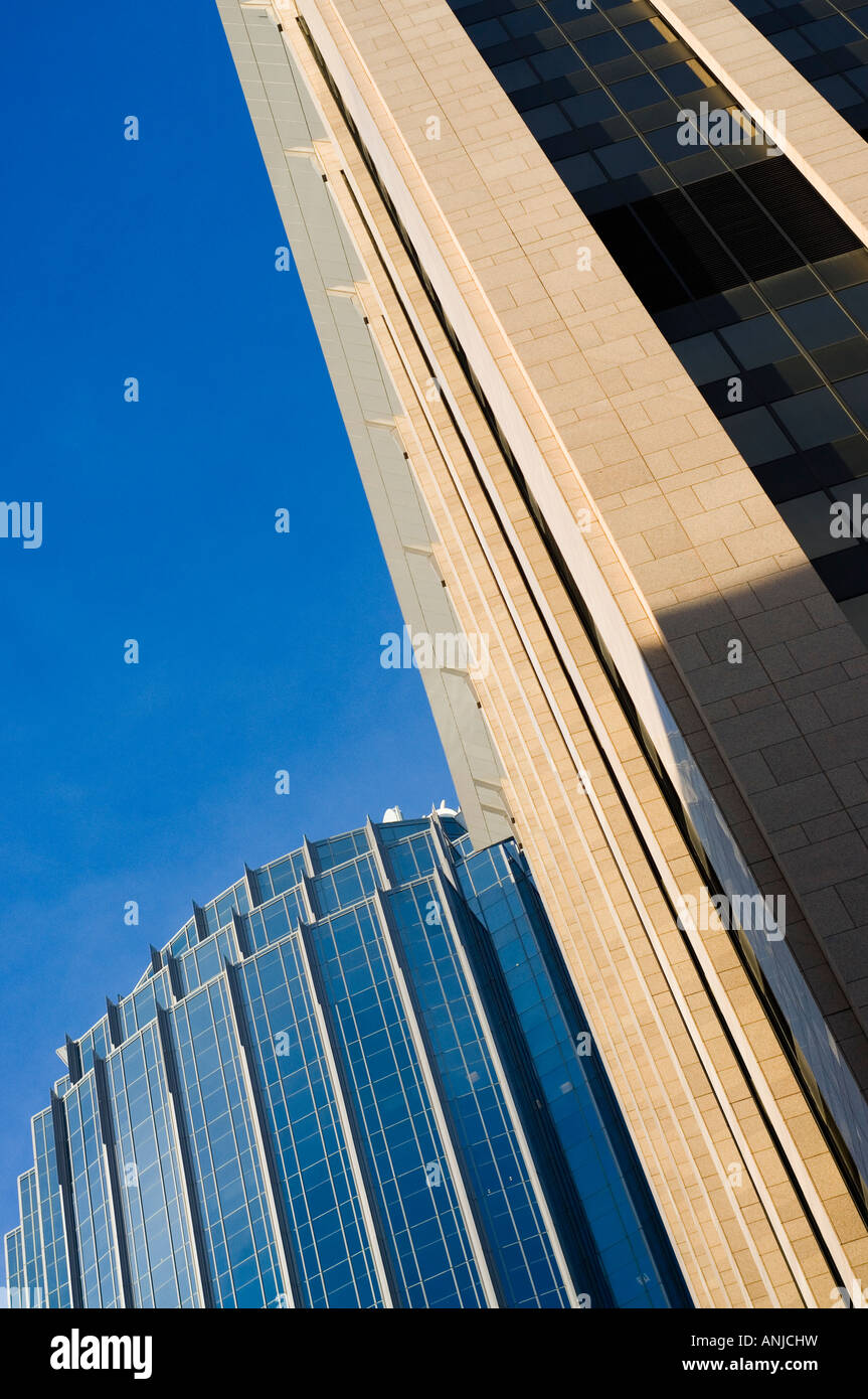 A dramatic view of skyscrapers from below Stock Photo - Alamy