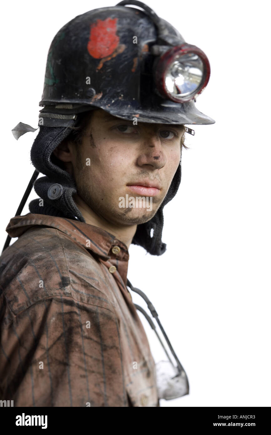 Profile of a miner Stock Photo - Alamy